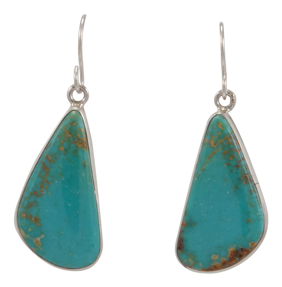 Navajo Native American Kingman Turquoise Earrings by Sam Harrold SKU23 ...